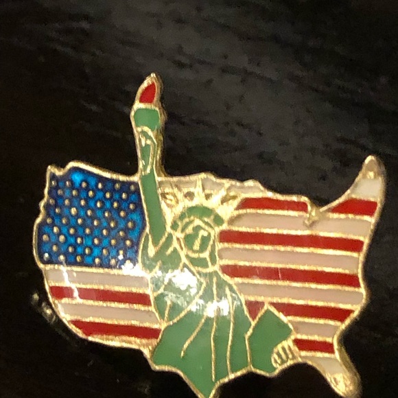 Accessories | Usa Patriotic Lady Liberty Enamel Collector Pin | Poshmark